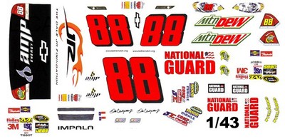 #88 Dale Earnhardt jr JR Motorsports Impala 1/43rd Scale Slot Car ...