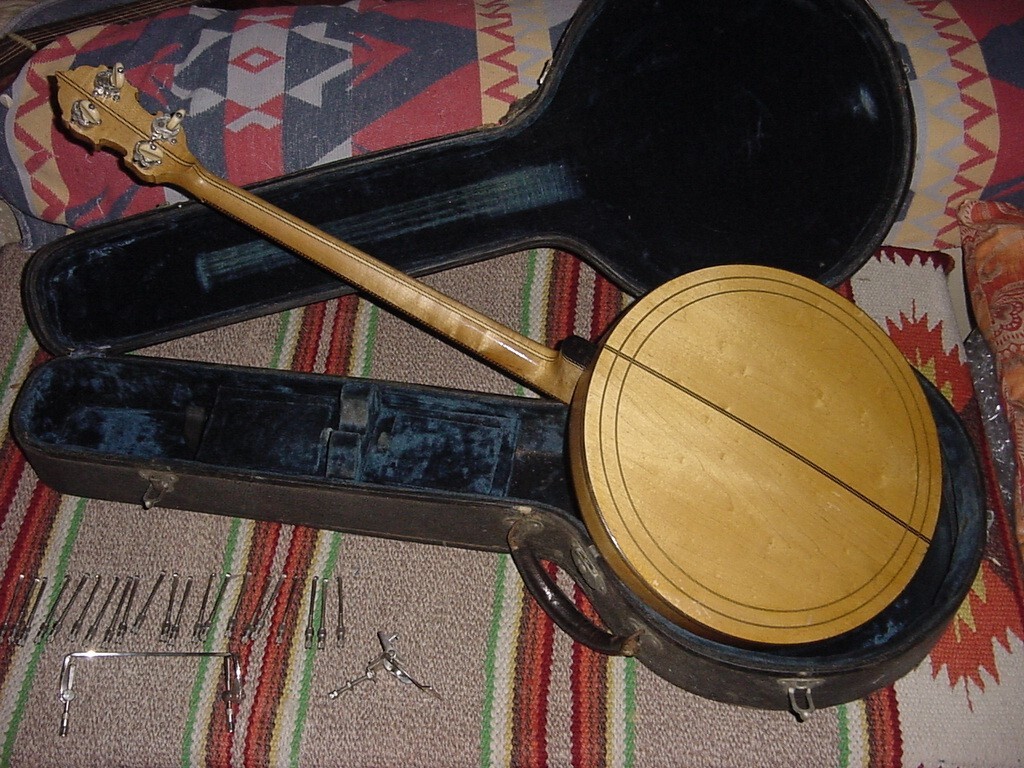 VINTAGE PARAMOUNT BANJO W. M. L LANGE STYLE B NEW YORK NY ORIGINAL CASE ...