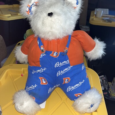 Denver Broncos 19” Plush Teddy Bear Stuffed Animal Toy Old Style 1980s ...