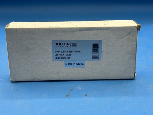 Bolton Technical 6 DB Coupler, 698-2700 MHz LOW PIM, N FEMALE, BT512402 ...