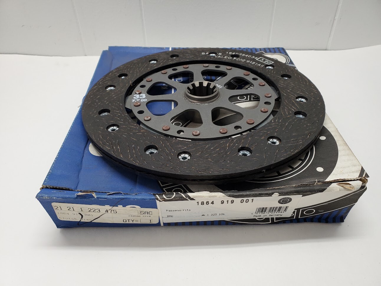 BMW Clutch Disc 1864919001 21211223475 | 1864 919 001 | Sachs | Aftermarket