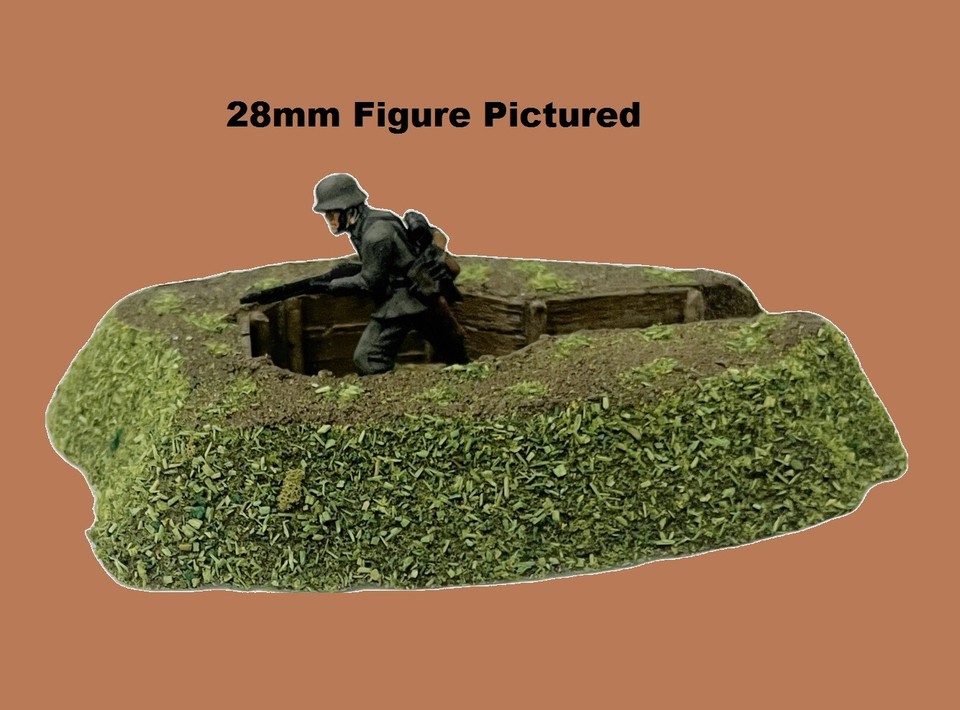 2 Man Infantry Fighting Position Wood Lined Unfinished 1/72 Scale ...