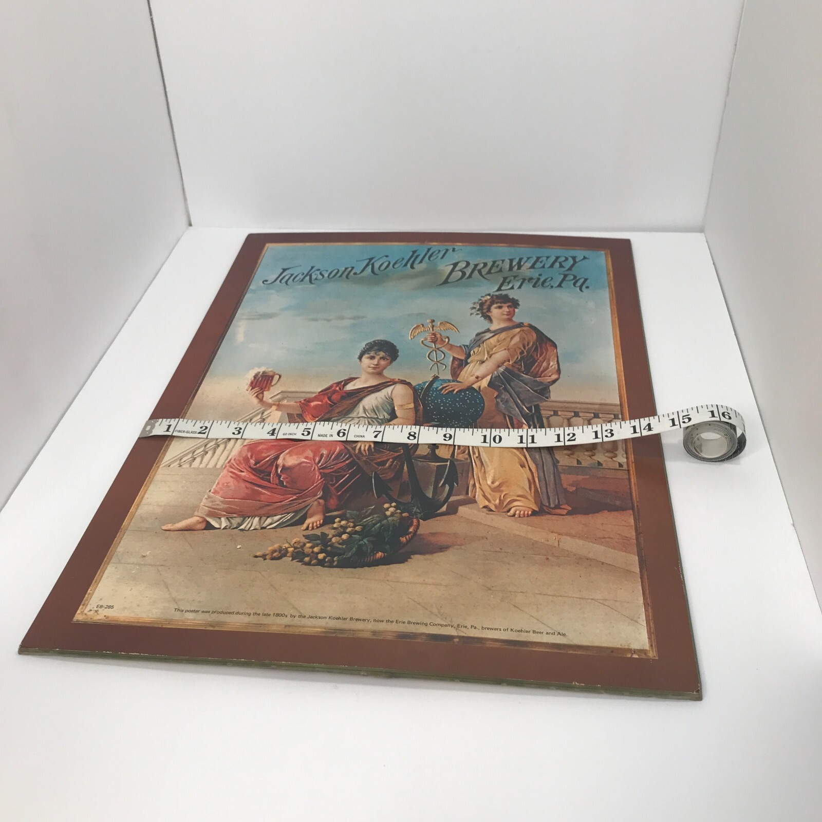 Jackson Koehler Brewery Cardboard Retail Counter Ad Sign Vintage Erie ...