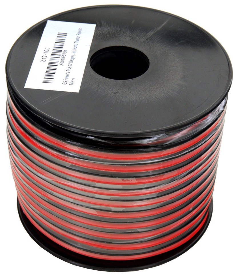 Copper Wire 12 Gauge 100 FEET Stranded OFC AWG Bonded Cable Red/Black ...