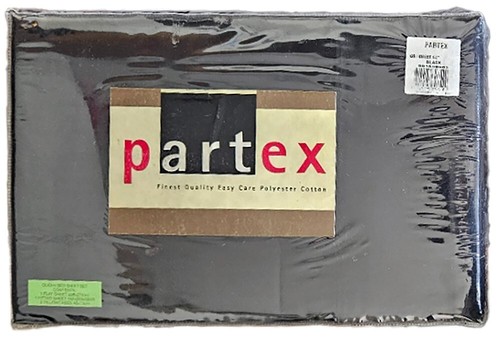 PARTEX Black Plain Dye QUEEN Bed Sheet Set. 225 Thread Count | eBay ...