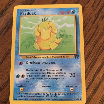 Pokémon TCG Psyduck Team Rocket 65 Regular Unlimited Common | eBay