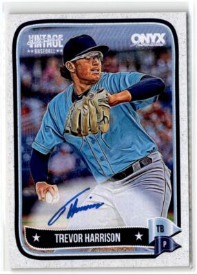 2024 ONYX VINTAGE AUTOGRAPHS TREVOR HARRISON AUTO TAMPA BAY RAYS #VATRHA | eBay