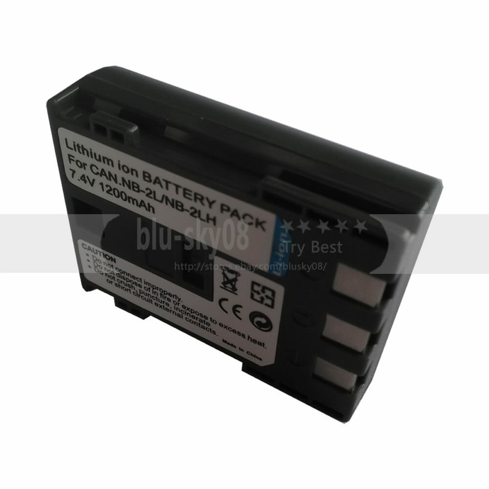 2PCS Battery for CANON EOS 350D 400D NB-2LH NB-2L PC1018 E160814 G9 G7 ...