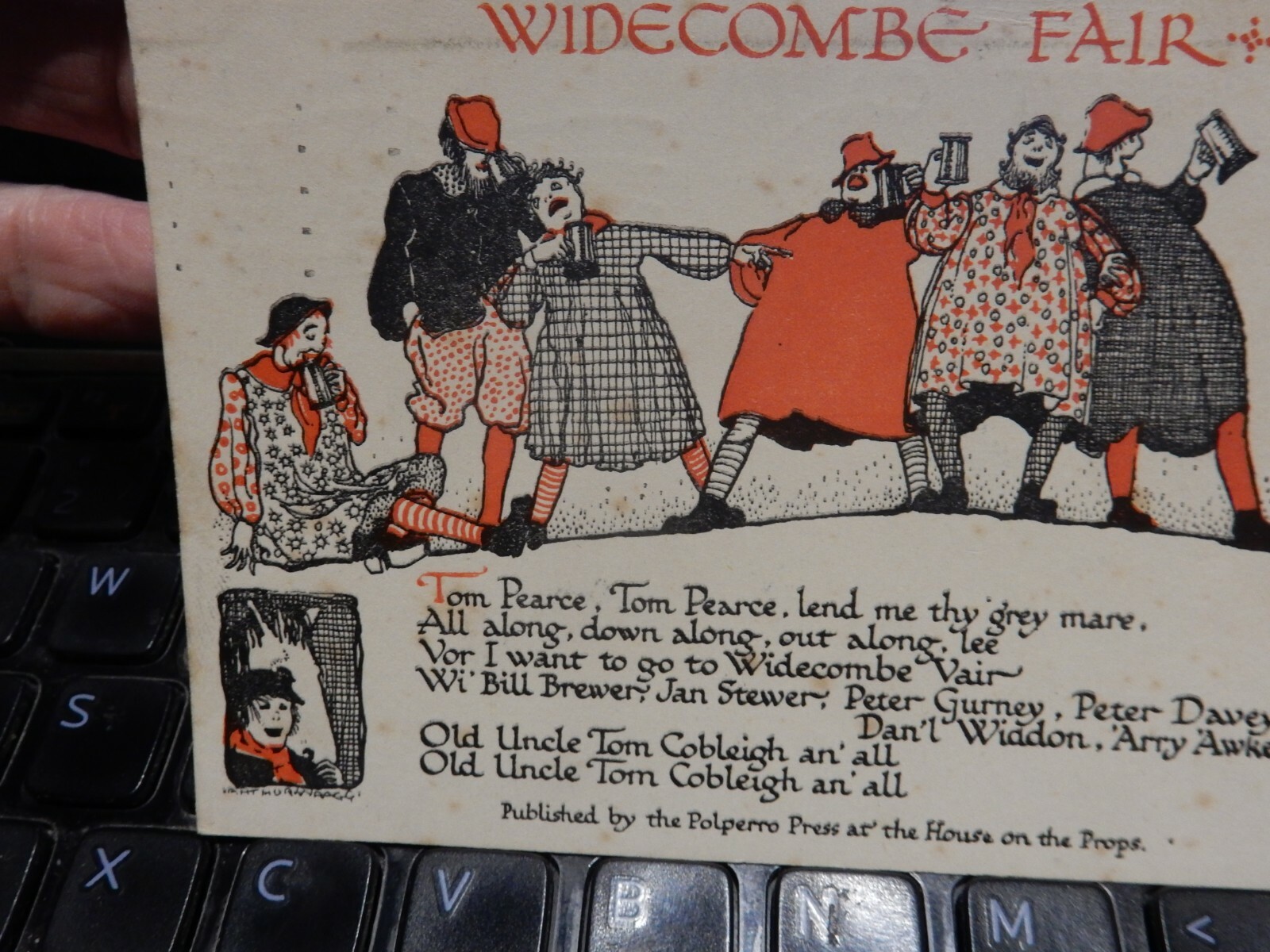 original vintage postcard WIDECOMBE FAIR ARTHUR WRAGG POSTCARD POLPERRO ...
