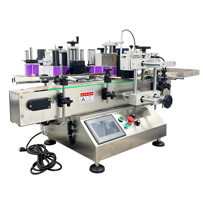 Round Bottle Fixed Point Coding&Labeling Machine W/Chain Plate Conveyor ...
