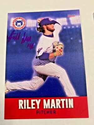Riley Martin signed autograph 2022 South Bend Cubs baseball card Salem ...