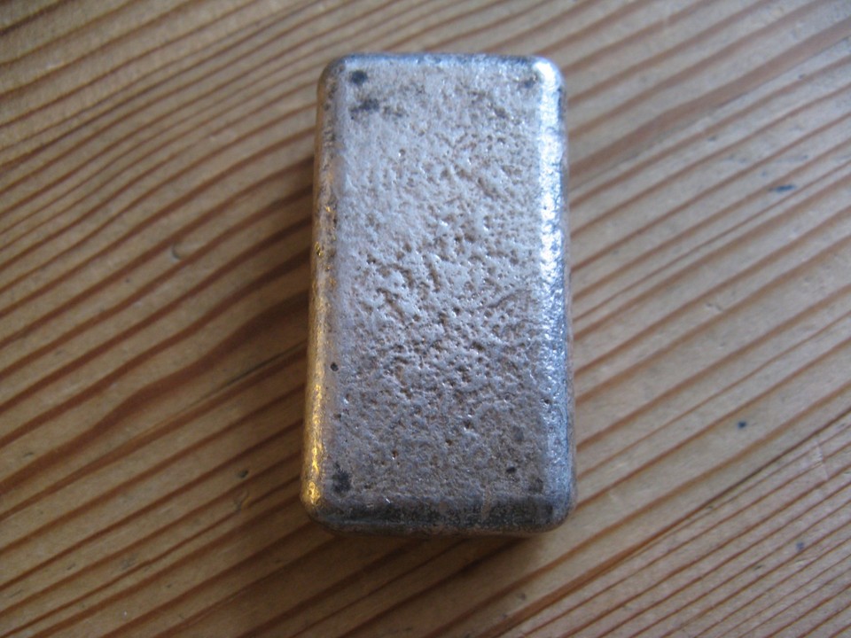 Rare Vintage JM Johnson Matthey 5 oz Poured 999 Silver Ingot /bar ...