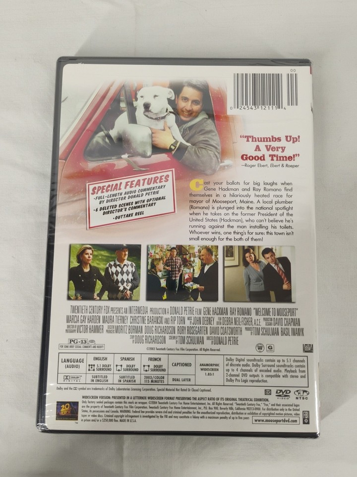 Welcome to Mooseport (DVD, 2004, Widescreen) New Sealed Ray Ramano Gene ...