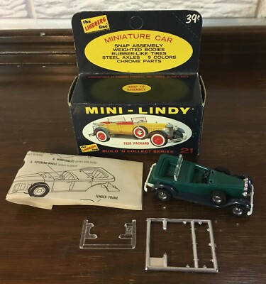 Vintage Lindberg Mini-Lindy 1930 Packard Model Car Kit w/ Box 1968 | eBay