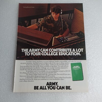 Vintage Print Ad Us Army College Fund Sports Illustrated May 14, 1984 ...