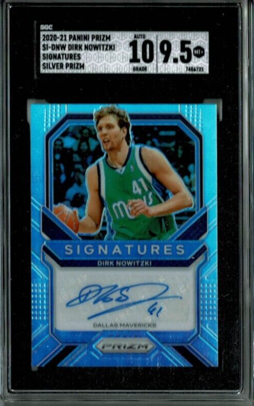 2020-21 Panini Prizm - Signatures Silver Prizm #SI-DNW Dirk Nowitzki ...