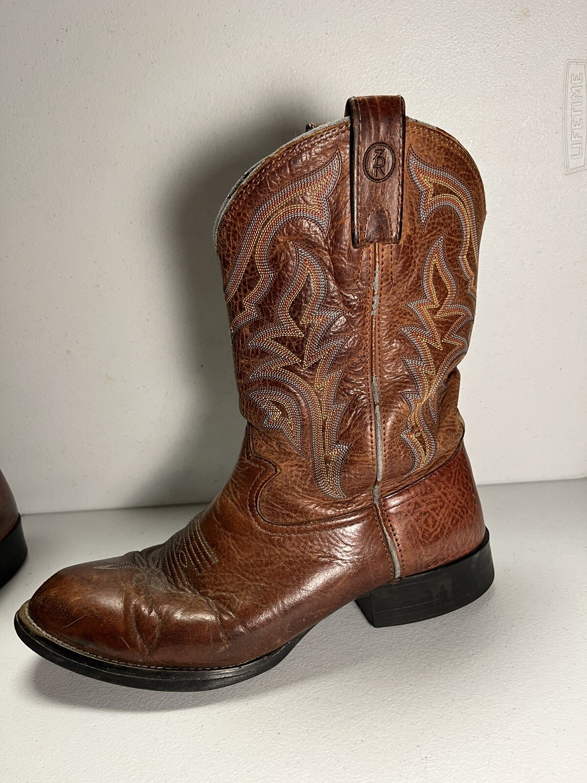 Tony Lama RR1100 Men's Brown Leather Ropers Cowboy Western Boots Size 10.5 EE | eBay