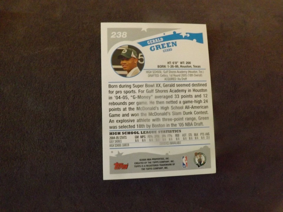 2005-06 Topps Gerald Green Rookie Card | eBay