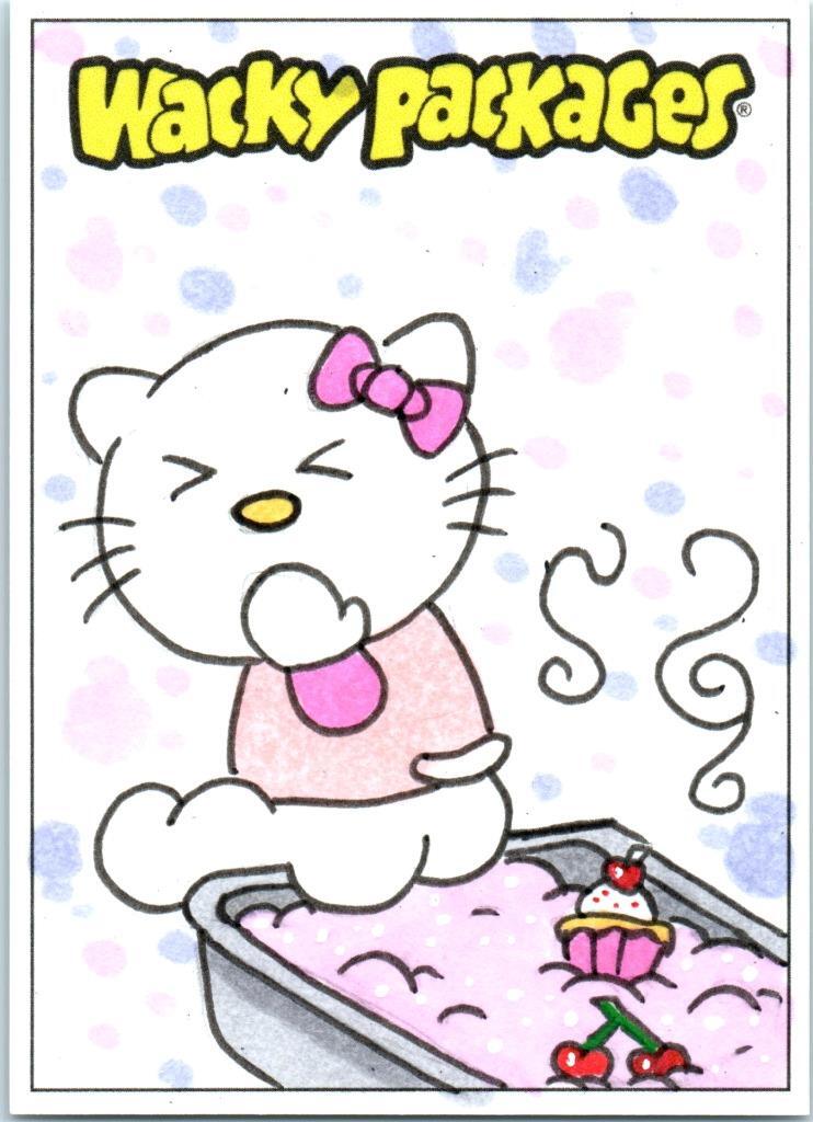2024 WACKY PACKAGES ANS ARTIST SKETCH CARD HELLO KITTY LITTER - Erik ...