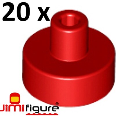 NEW 20 x LEGO Tile 1x1 Round with Bar & Pin Holder Red 20482 Genuine ...