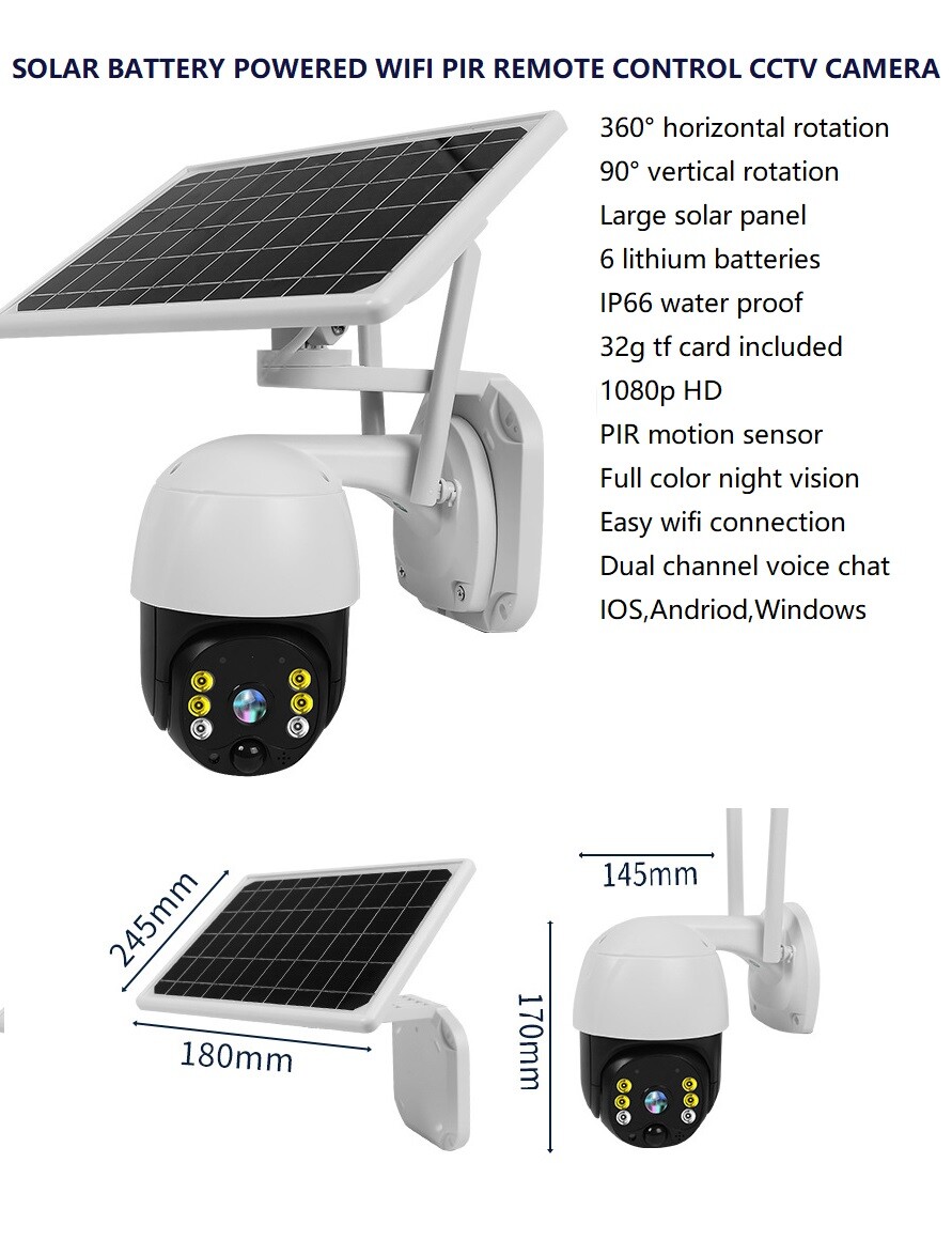 Solar Security Systems Remote Control 4G Solar Security Camera