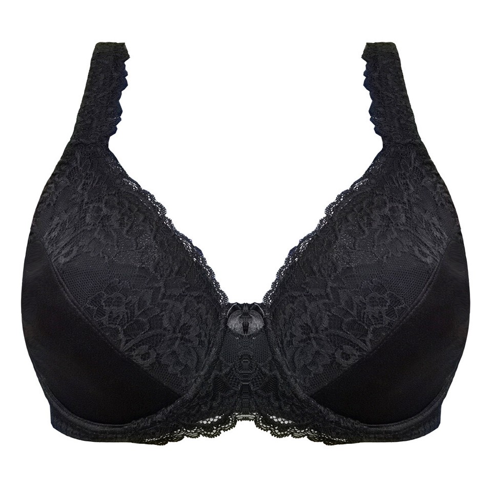 32-52 B-G H I J Plus Size Underwired Full Coverage Bra Wide Straps ...