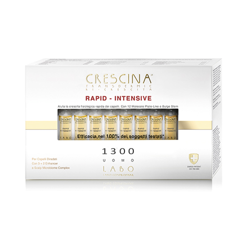 LABO Crescina Transdermic Rapid-Intensive 1300 Homme 40 Flacons Ri ...