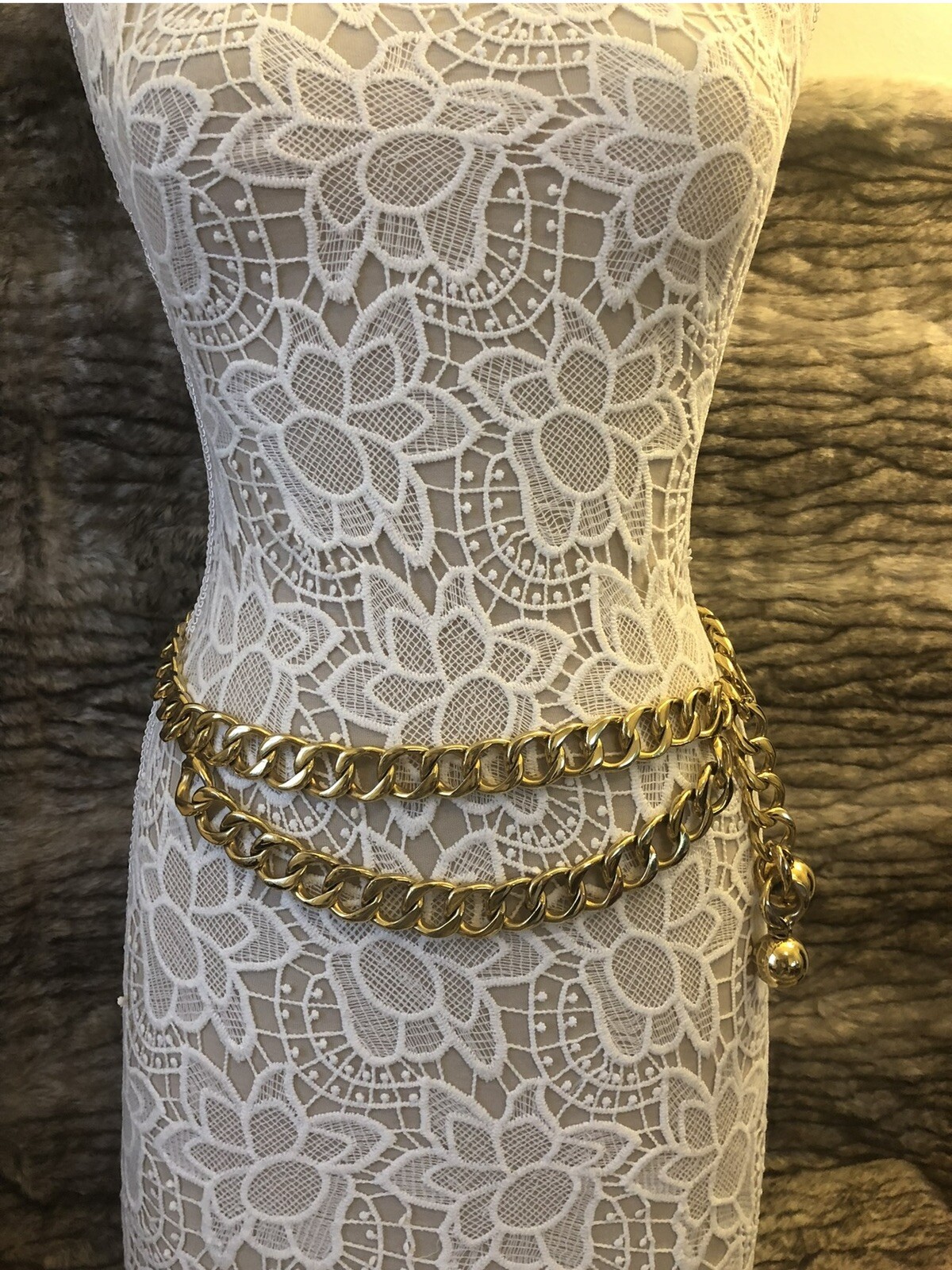 Vintage Chanel Runway Chunk Chain Link Belt - Gem
