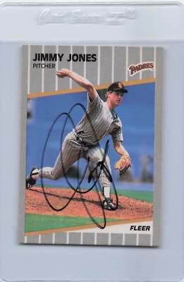 1989 Fleer #308 Jimmy Jones Padres Signed Auto *G3272 | eBay