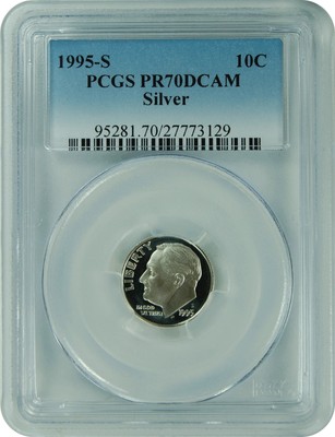 1995-S PCGS PR70DCAM Silver Dime (New PCGS Label) | eBay
