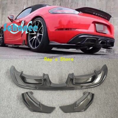 Carbon Fiber Rear Bumper Splitter Diffuser For Porsche Boxter Cayman ...
