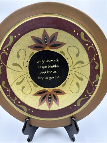 Vintage Country Primitive Joni Martin Hand Painted Folk Art Plate 12 ...