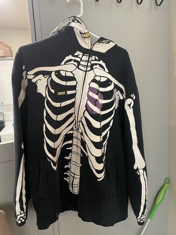 2006 Vintage XL Dead Serious Skeleton Hoodie Full Zip | eBay