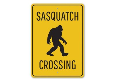 Sasquatch Crossing, Bigfoot Campsite Warning Sign, Camping Outdoor ...