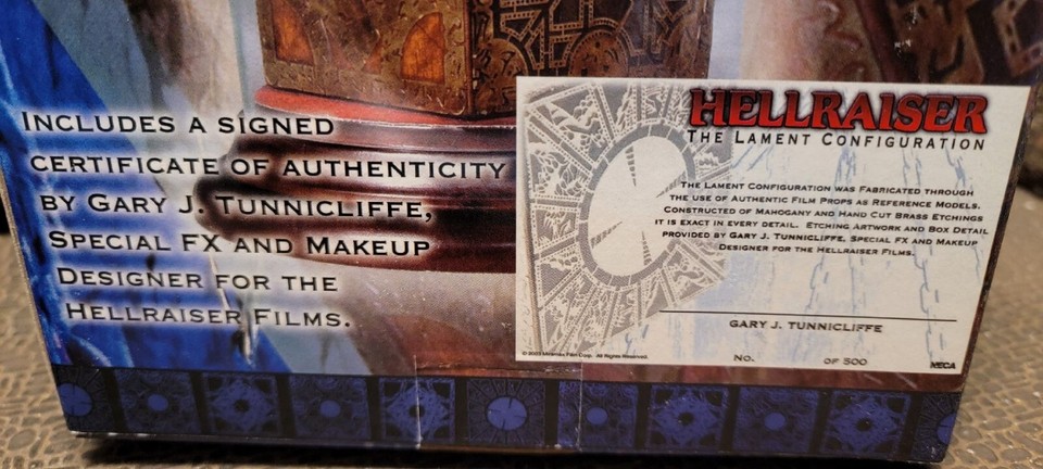 NECA "Hellraiser- Puzzle Box- Prop Replica- Limited Edition Display Set ...