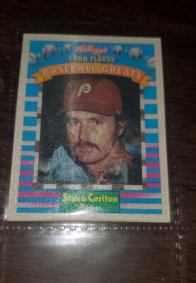 1991 Kellogg's Corn Flakes Baseball Greats Steve Carlton Philadelphia ...