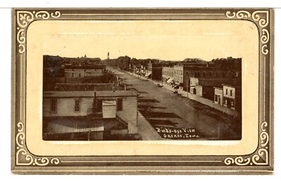 1912 - Bird's Eye View of Downtown Garner, Iowa, Embossed Frame ...