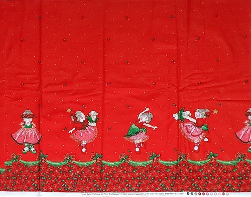 SWEET BALLET CHRISTMAS Border Fabric Tradition Patty Reed Designs 2½ ...
