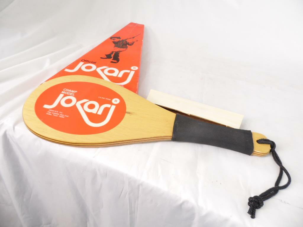 VINTAGE NEW OLD STOCK 15" HARD WOOD PADDLE WITH RUBBER HANDLE AND WRIST ...