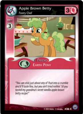 My Little Pony CCG Crystal Games MLP Enterplay Hasbro Apple Brown Betty ...