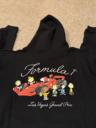 Las Vegas 2024 Formula 1 PEANUTS X F1 Black Hoodie 2XL | eBay