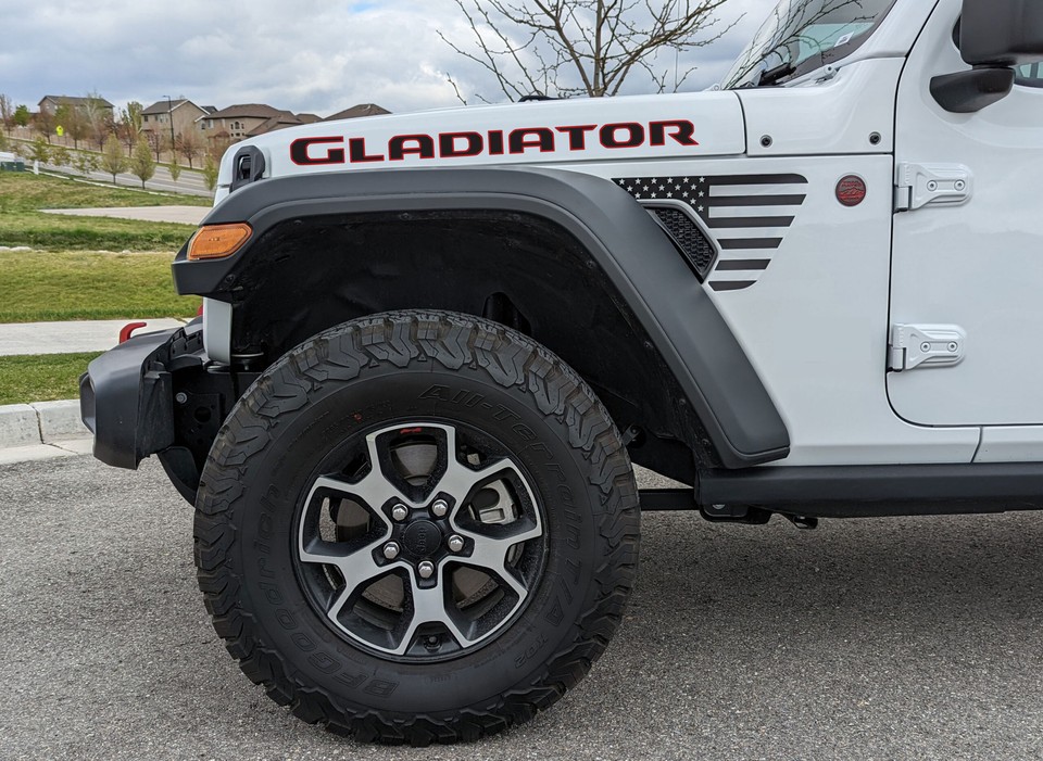 Fits 2019-2025 Jeep Gladiator Hood Letters Graphics Side Vinyl Decals ...
