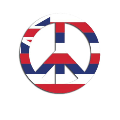 Hawaii Flag Peace Symbol Sticker Decal | eBay