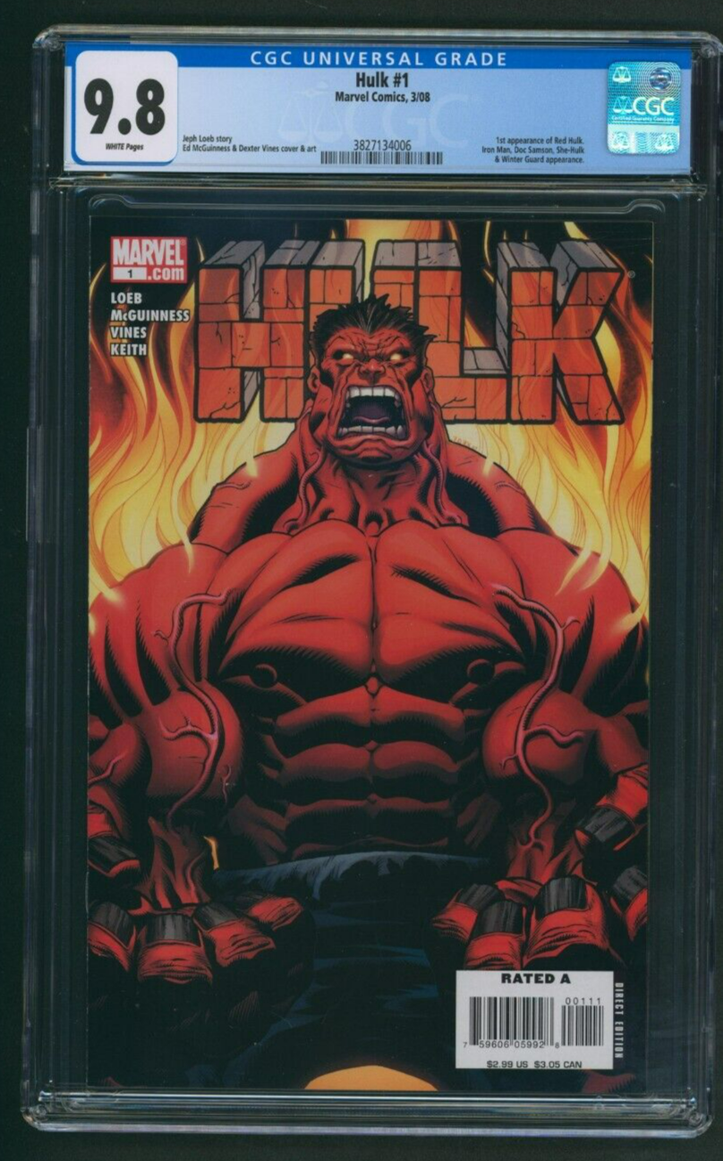 Hulk #1 2008 1st Appearance of Red Hulk CGC 9.8 Marvel Comics | eBay