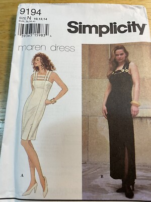 Simplicity Maren Dress Pattern #9194 sizes 10-12-14 Uncut | eBay