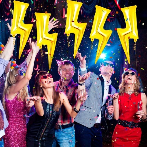 Lightning Shape Lightning Bolt Foil Balloons 34/45 Inch Flash Balloons ...