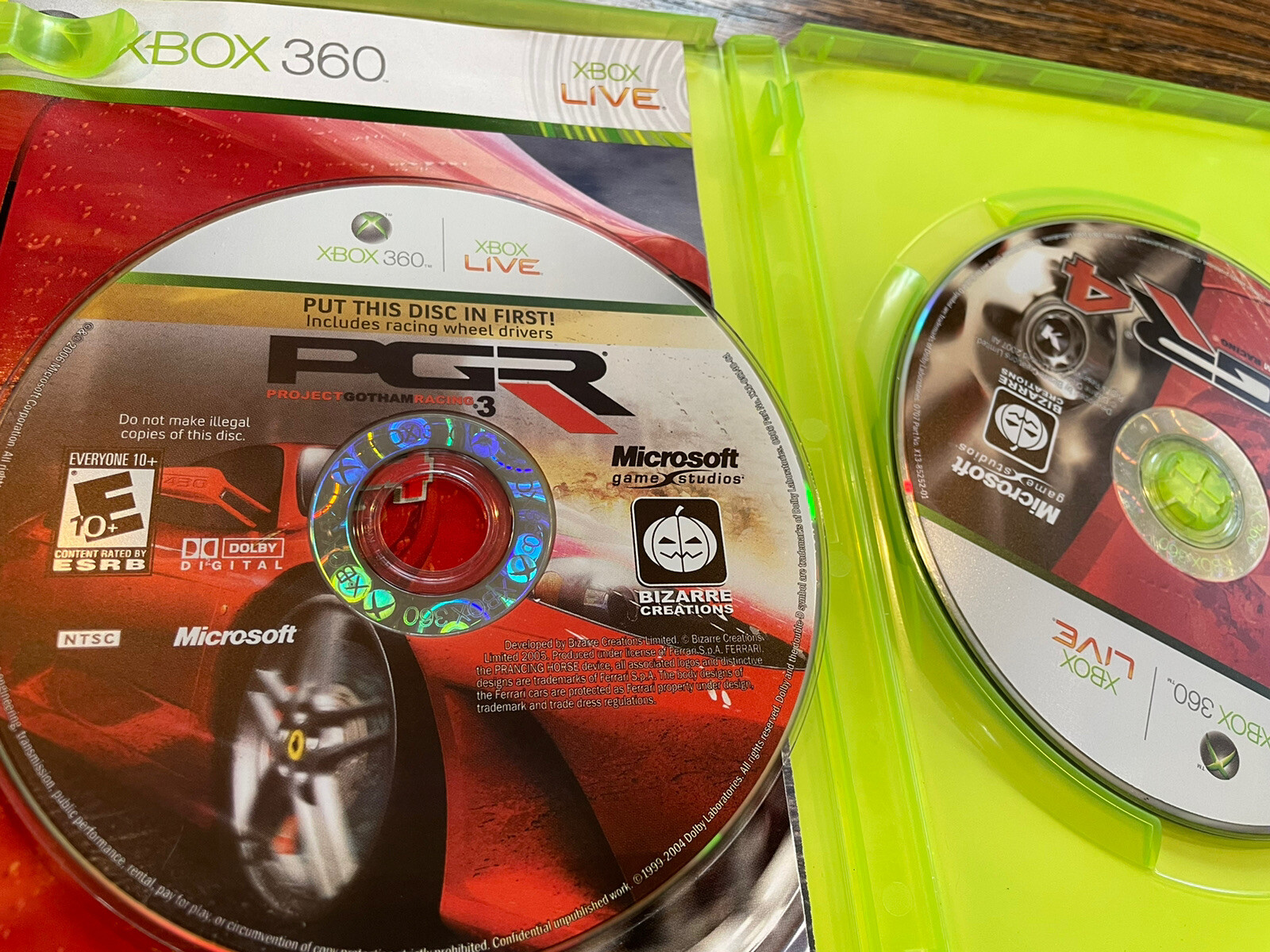 Project Gotham Racing PGR4 (Microsoft Xbox 360, 2007) CIB + Bonus PGR3 ...