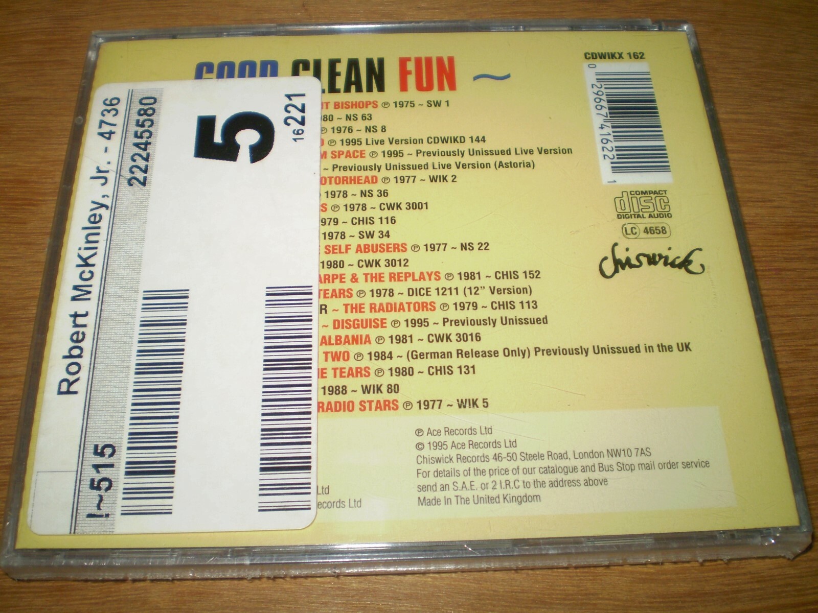 Good Clean Fun: Chiswick Sampler CD 1995 NEW Motorhead The Damned The ...
