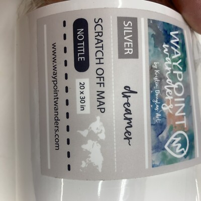 Waypoint Wonders Silver Dreamer Scratch Off Map of the World 20" x 30" NEW | eBay