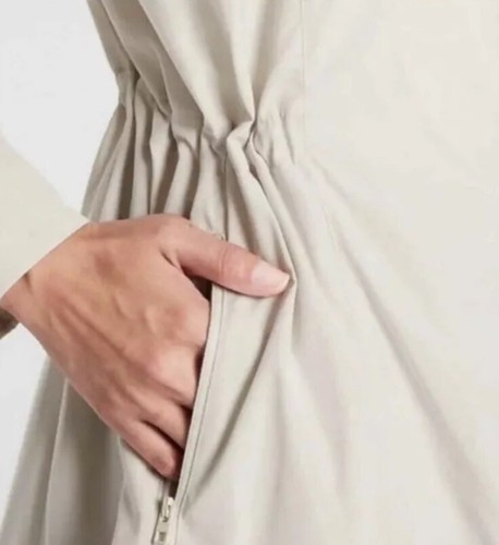 Athleta Solar Wind Anorak Jacket Size LP Beige NWT #530852 | eBay